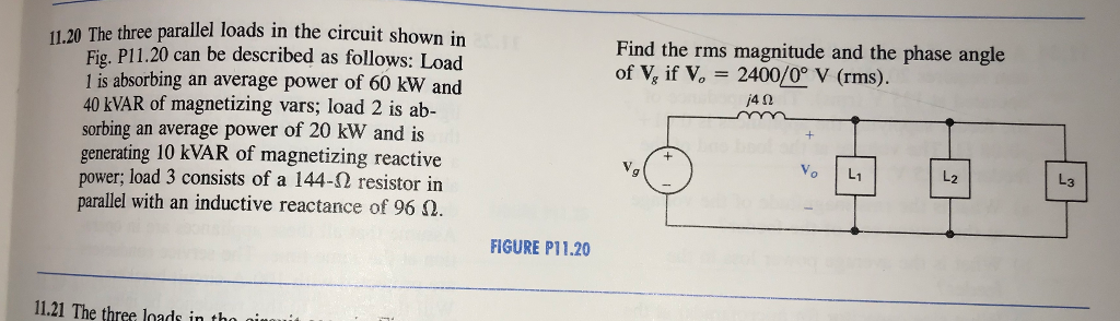 Solved Find the rms magnitude and the phase angle of V, if | Chegg.com