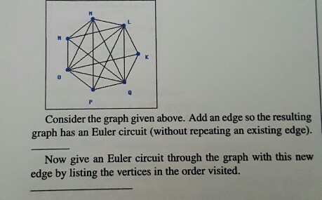 Solved Consider the graph given above. Add an edge so the | Chegg.com