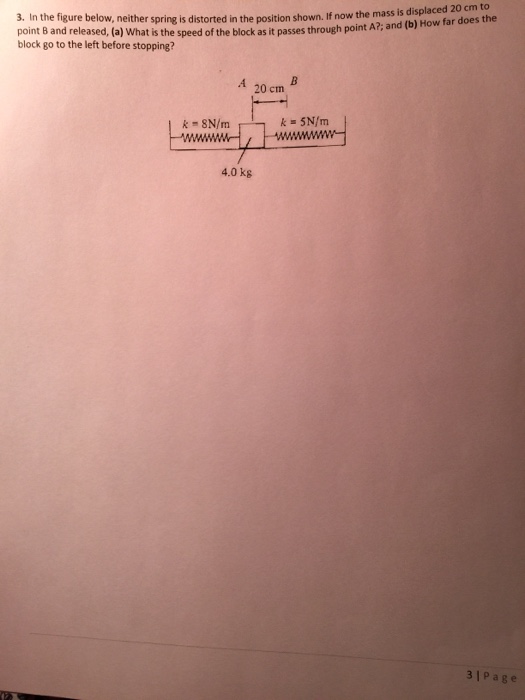 Solved In the figure below, neither spring is distorted in | Chegg.com