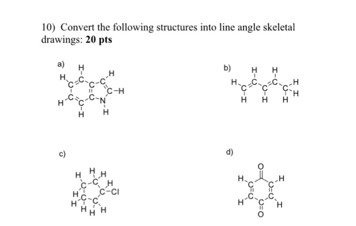 Solved Convert the following structures into line angle | Chegg.com