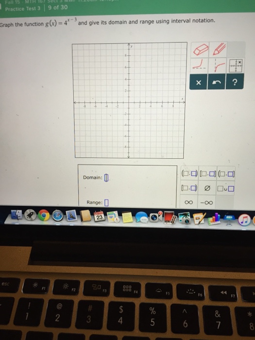 Solved Graph the function g(x) = 4^x - 3 and give its domain | Chegg.com