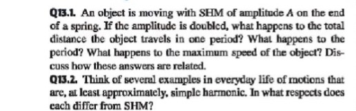 Solved An object is moving with SHM of amplitude A on the | Chegg.com