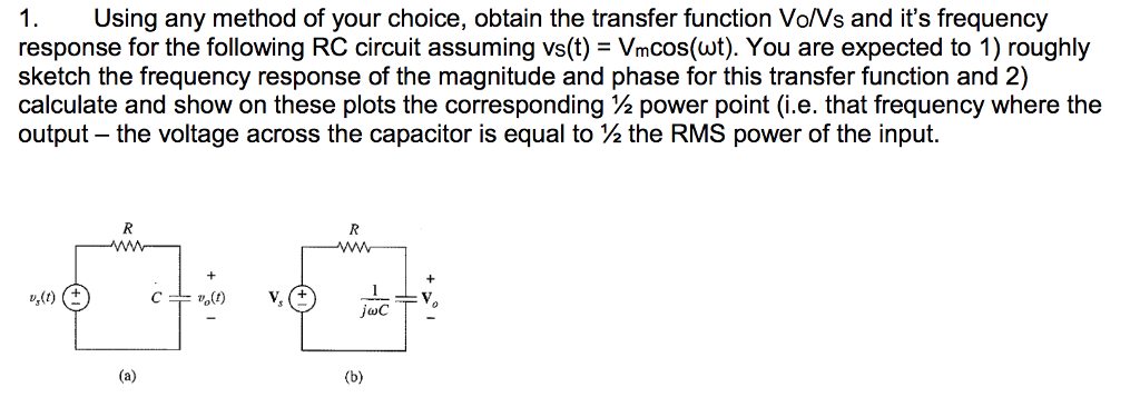 Solved 1. Using any method of your choice, obtain the | Chegg.com