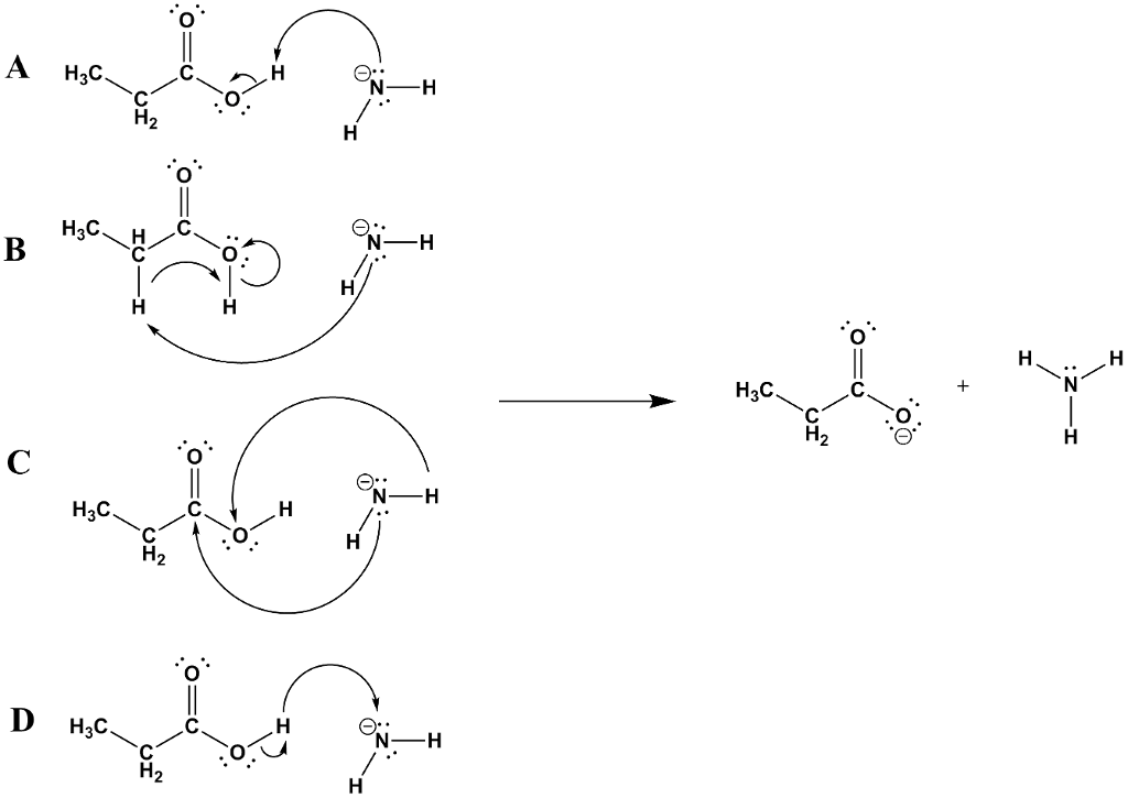 Solved 1. Choose the acid-base reaction with the correct | Chegg.com