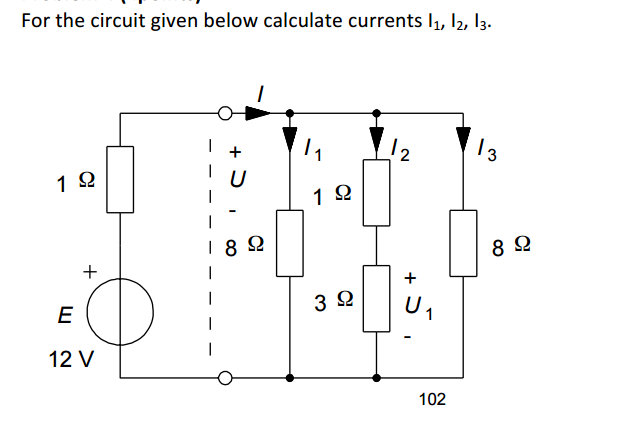 Solved For the circuit given below calculate currents l1, | Chegg.com