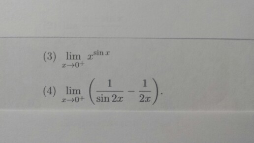 Solved lim_x rightarrow 0^+ x^sin x lim_x rightarrow 0^+ | Chegg.com