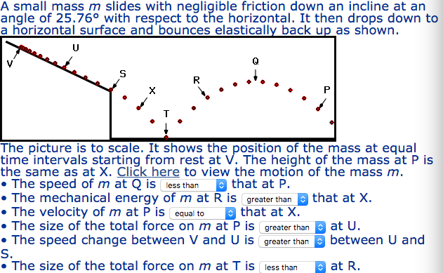 Solved A small mass m slides with negligible friction down | Chegg.com
