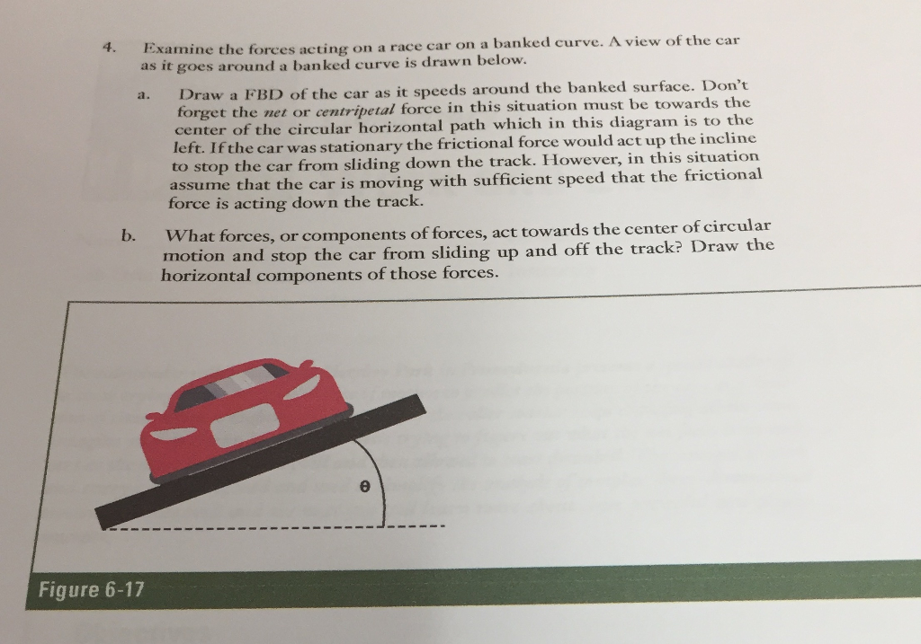Solved of the car 4. Examine the forces acting on a race car | Chegg.com