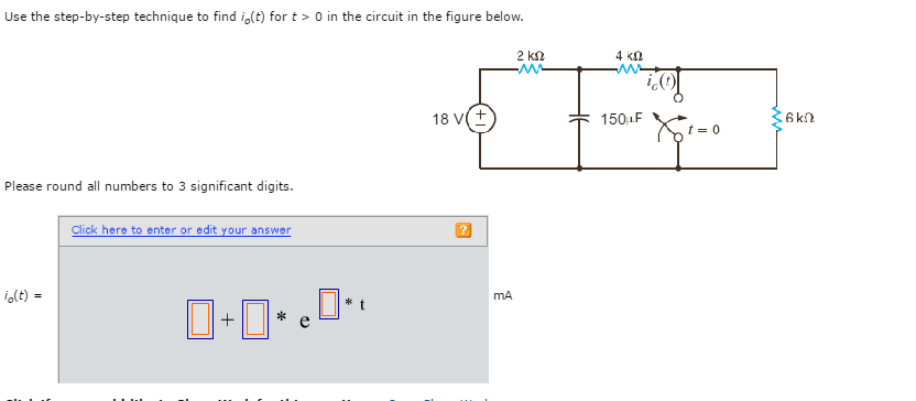 Solved Use the step-by-step technique to find i_o (t) for t | Chegg.com