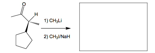 Solved 1) CH3Li 2) CH3l/NaH | Chegg.com