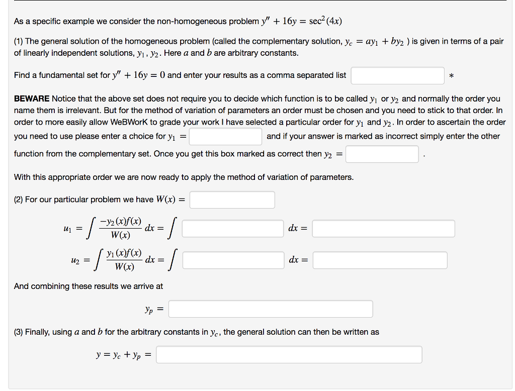 Solved As a specific example we consider the non-homogeneous | Chegg.com