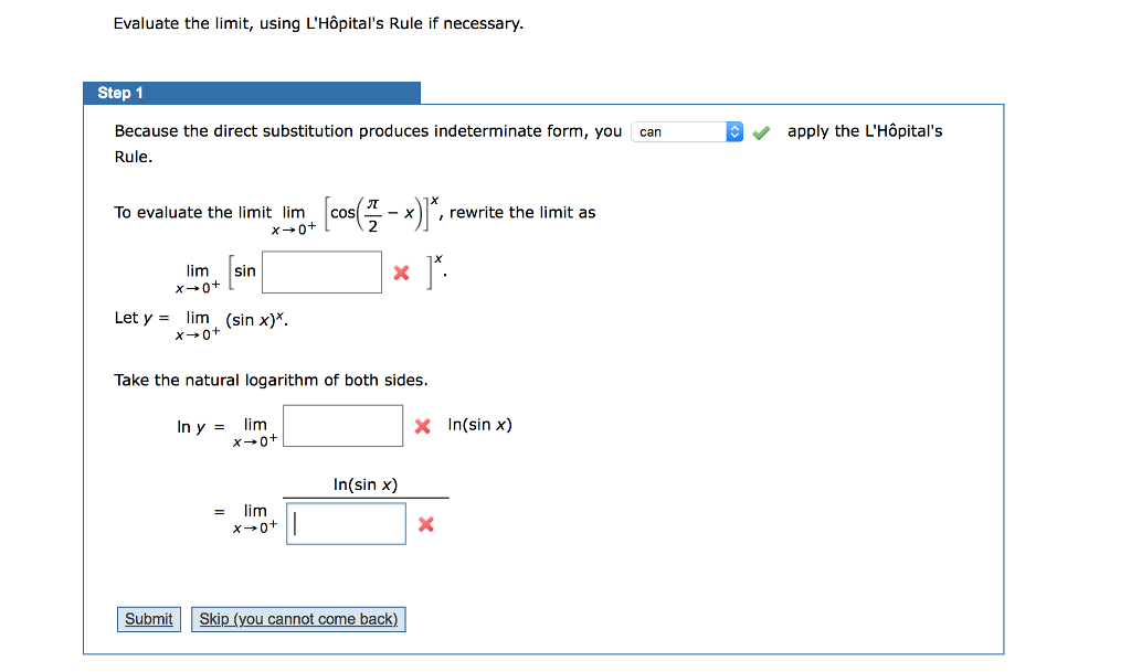 Solved Evaluate the limit, using L'Hôpital's Rule if | Chegg.com Solved Evaluate the limit, using L'Hôpital's Rule if | Chegg.com