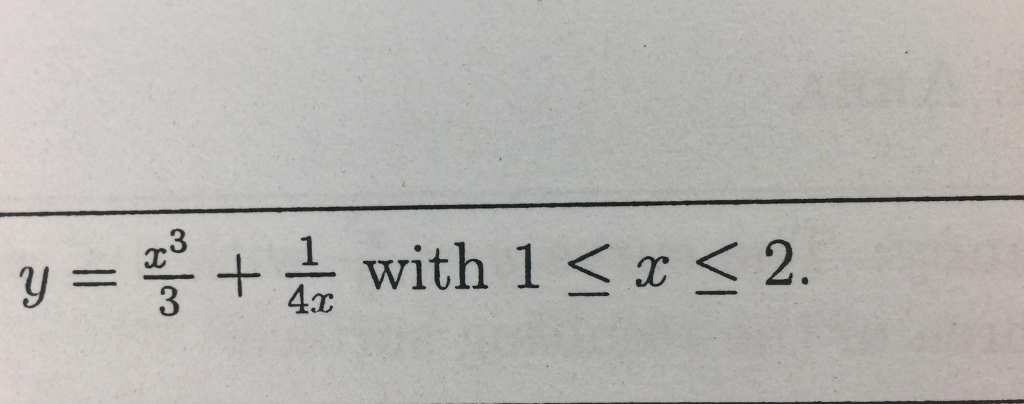 Solved Determine the length of the curve y = x^3/3 + 1/4x | Chegg.com