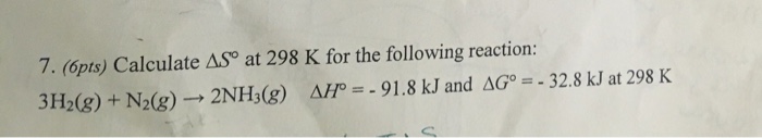 Solved Calculate delta S degree at 298 K for the following | Chegg.com