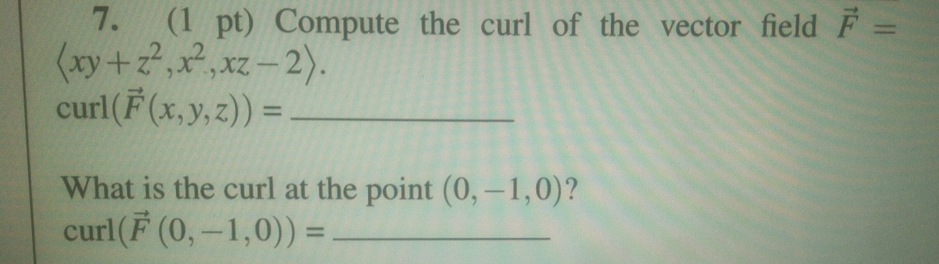 Solved Compute the curl of the vector field F = (xy + z^2, | Chegg.com Solved Compute the curl of the vector field F = (xy + z^2, | Chegg.com