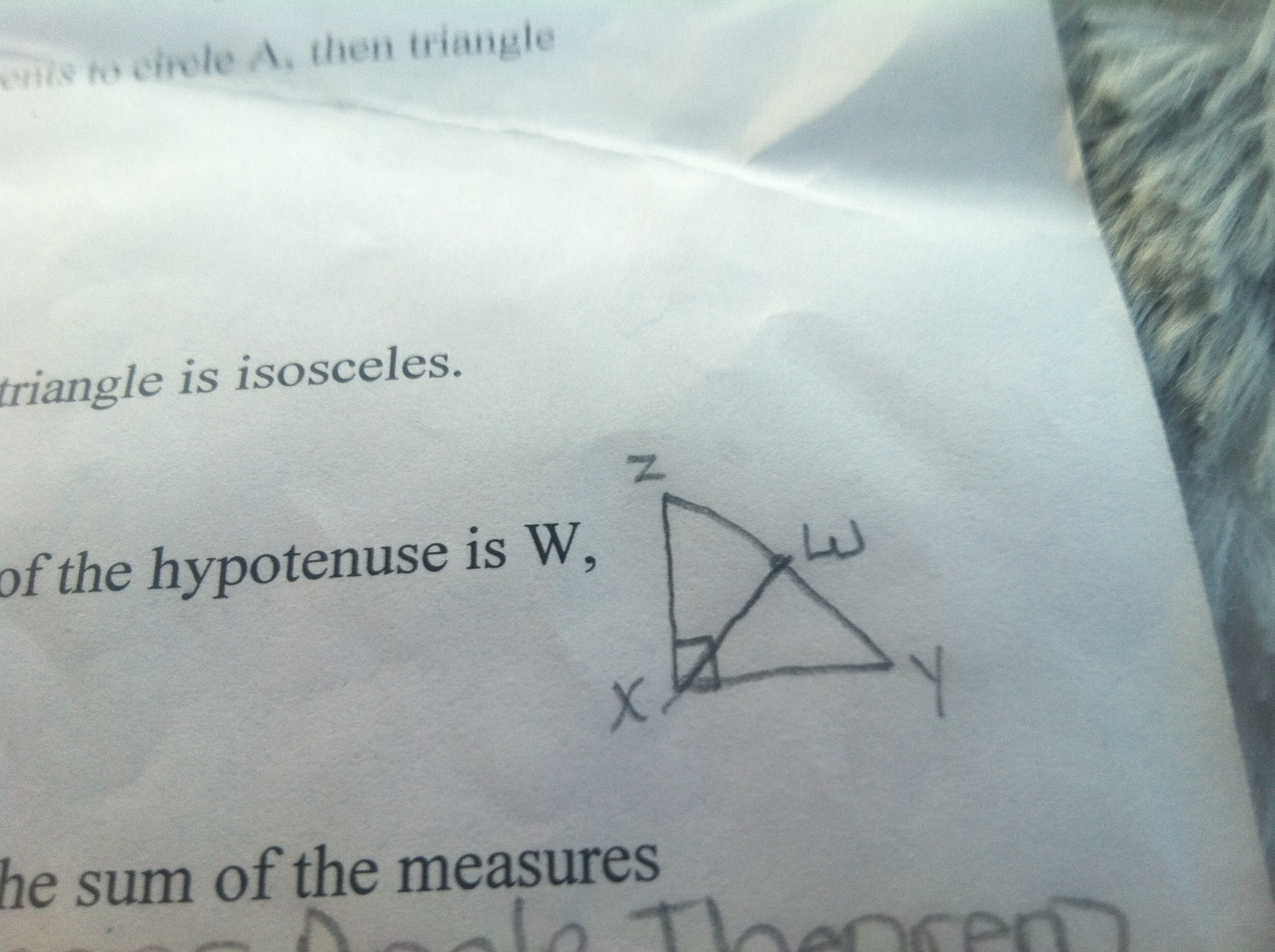 Solved If triangle XYZ has a right angle at X and the | Chegg.com