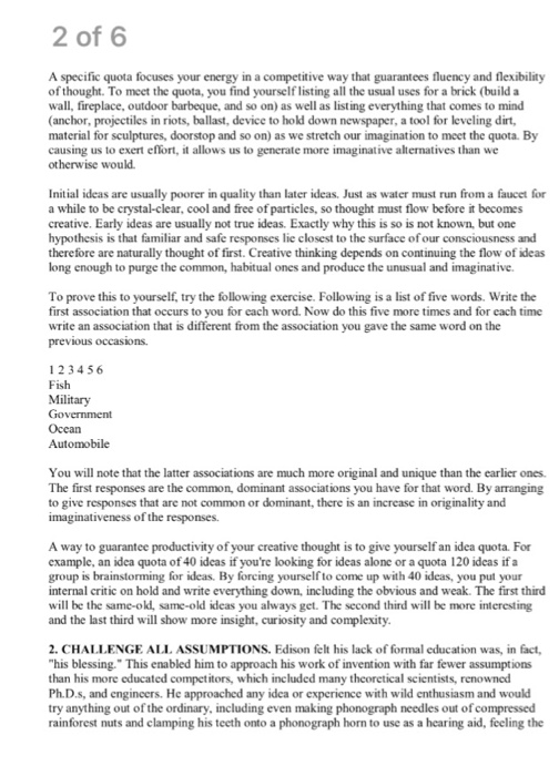 The Creative Thinking Habits of Thomas Edison By | Chegg.com