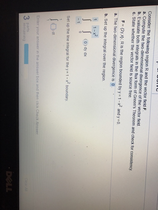 Solved Consider the following region R and the vector field | Chegg.com