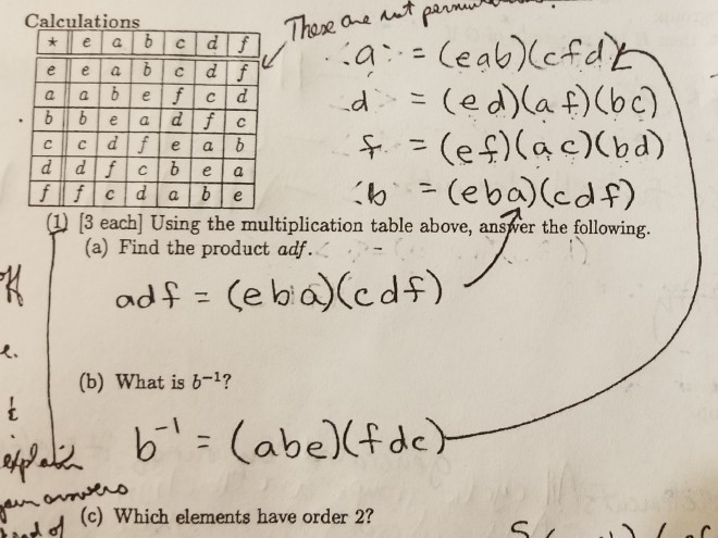 Solved Calculations 3(ef)(ac)(bd) 3 each] Using the | Chegg.com