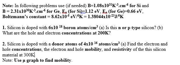 Solved Note: In following problems use (if needed) | Chegg.com