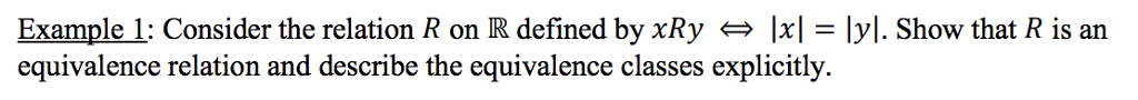Solved Consider the relation R on R defined by xRy |x| = | Chegg.com