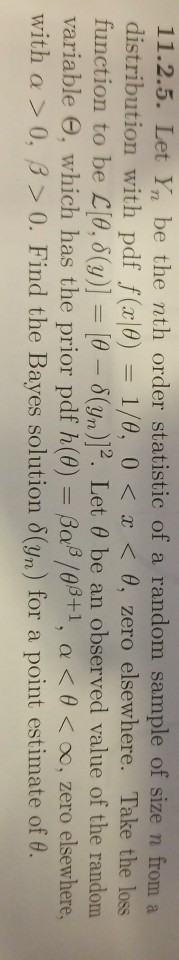 Solved Let Yn be the nth order statistic of a random sample | Chegg.com
