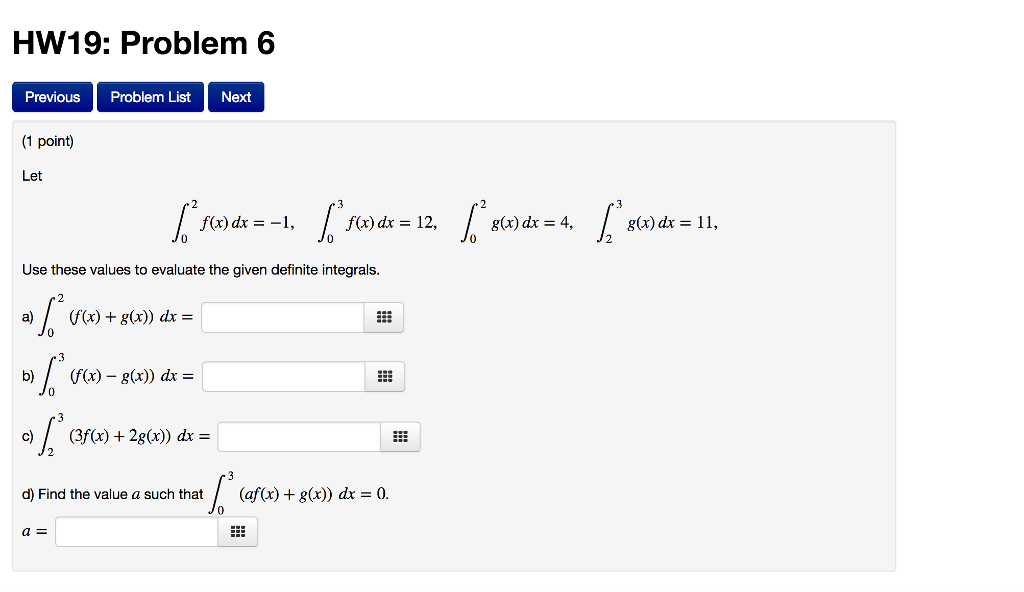 Solved HW19: Problem 6 Previous Problem List Next 1 point | Chegg.com