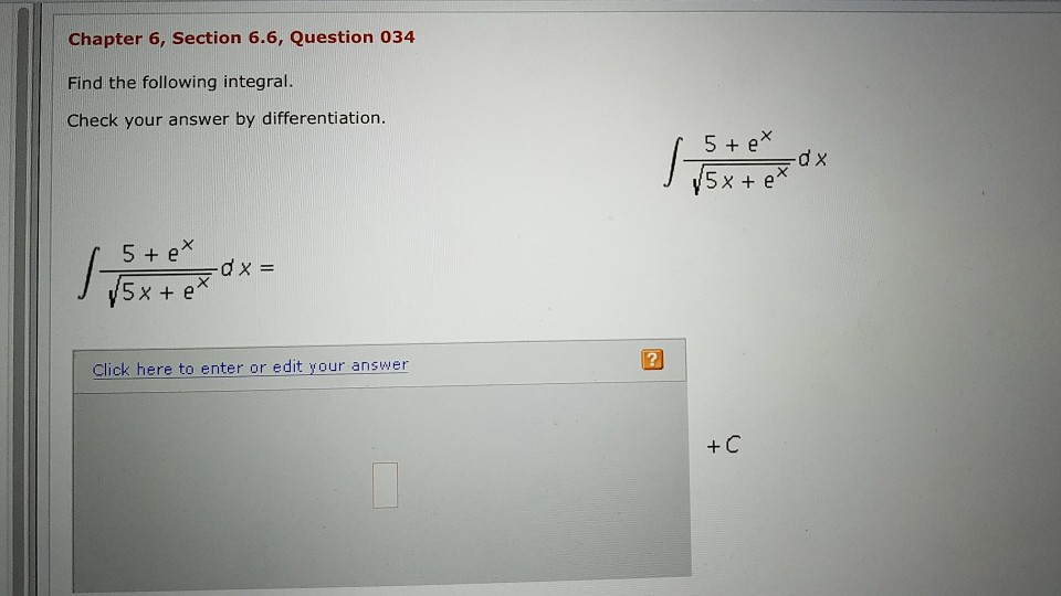 Solved Chapter 6, Section 6.6, Question 029 Find the | Chegg.com