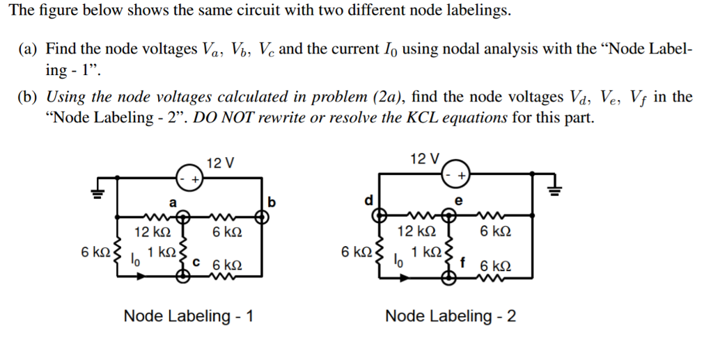 Solved The figure below shows the same circuit with two | Chegg.com