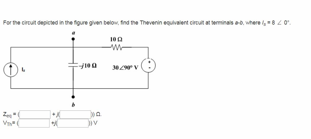 Solved For the circuit depicted in the figure given below, | Chegg.com