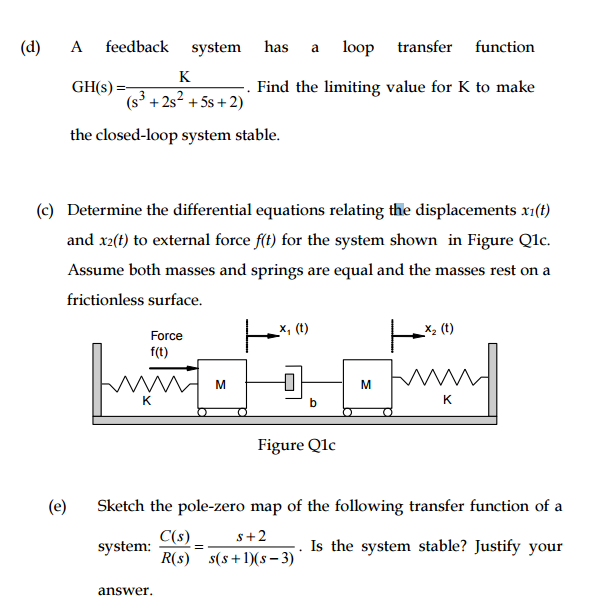 Solved A feedback system has a loop transfer function GH(s) | Chegg.com