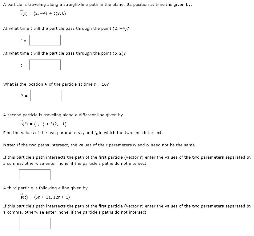 Solved A particle is traveling along a straight-line path in | Chegg.com