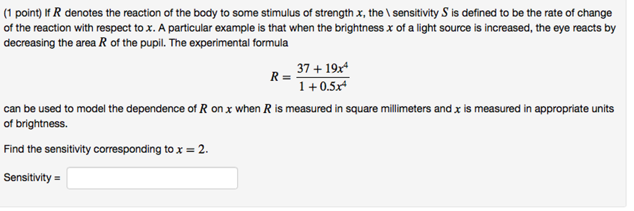 Solved If R denotes the reaction of the body to some | Chegg.com