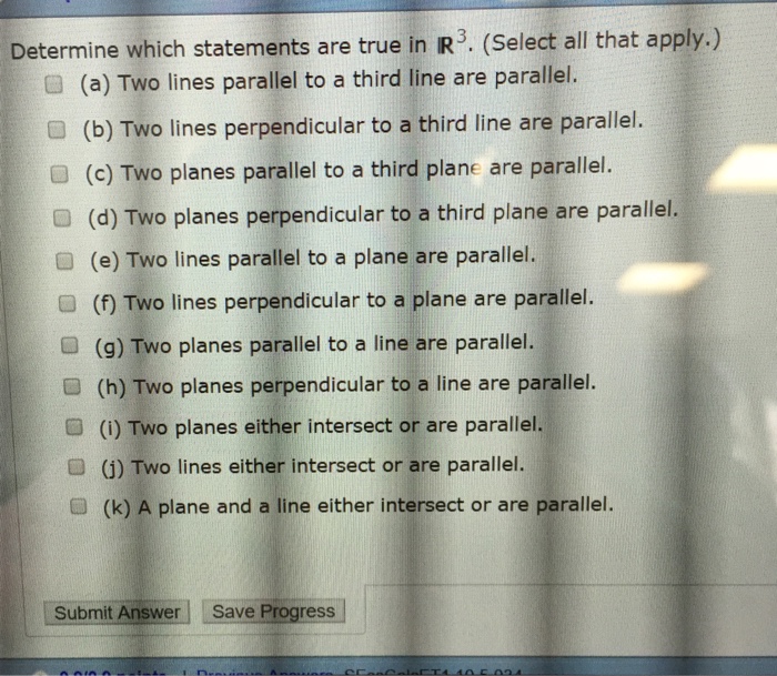 Solved Determine which statements are true in r^3. Two | Chegg.com