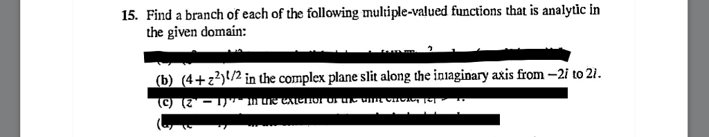 Solved Find a branch of each of the following | Chegg.com