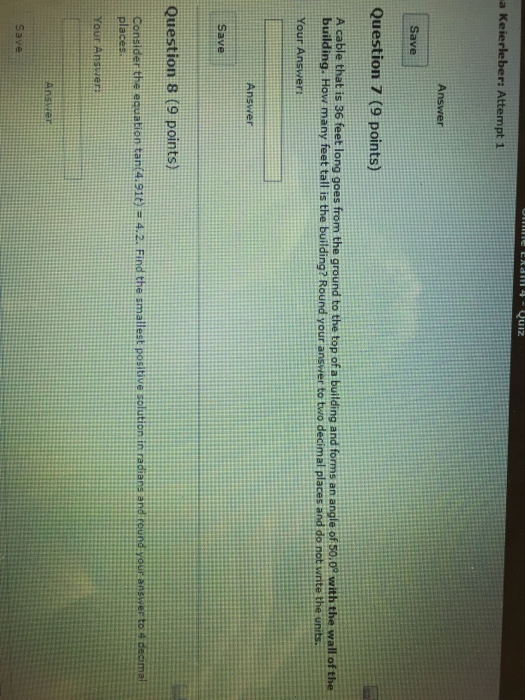 Solved A cable that is 36 feet long goes from the ground to | Chegg.com