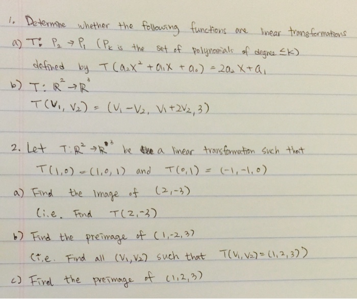 Solved Determine whether the following functions are linear | Chegg.com