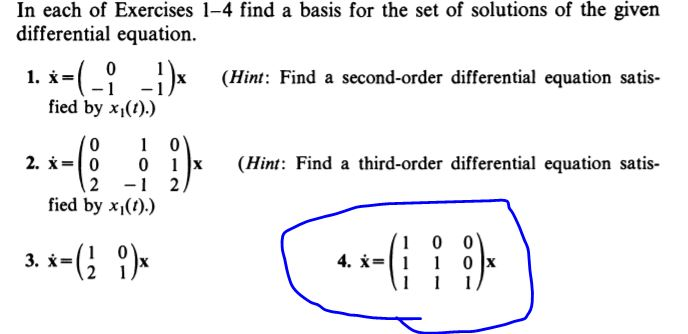 Solved In each of the exercises 1-4 find a basis for the set | Chegg.com