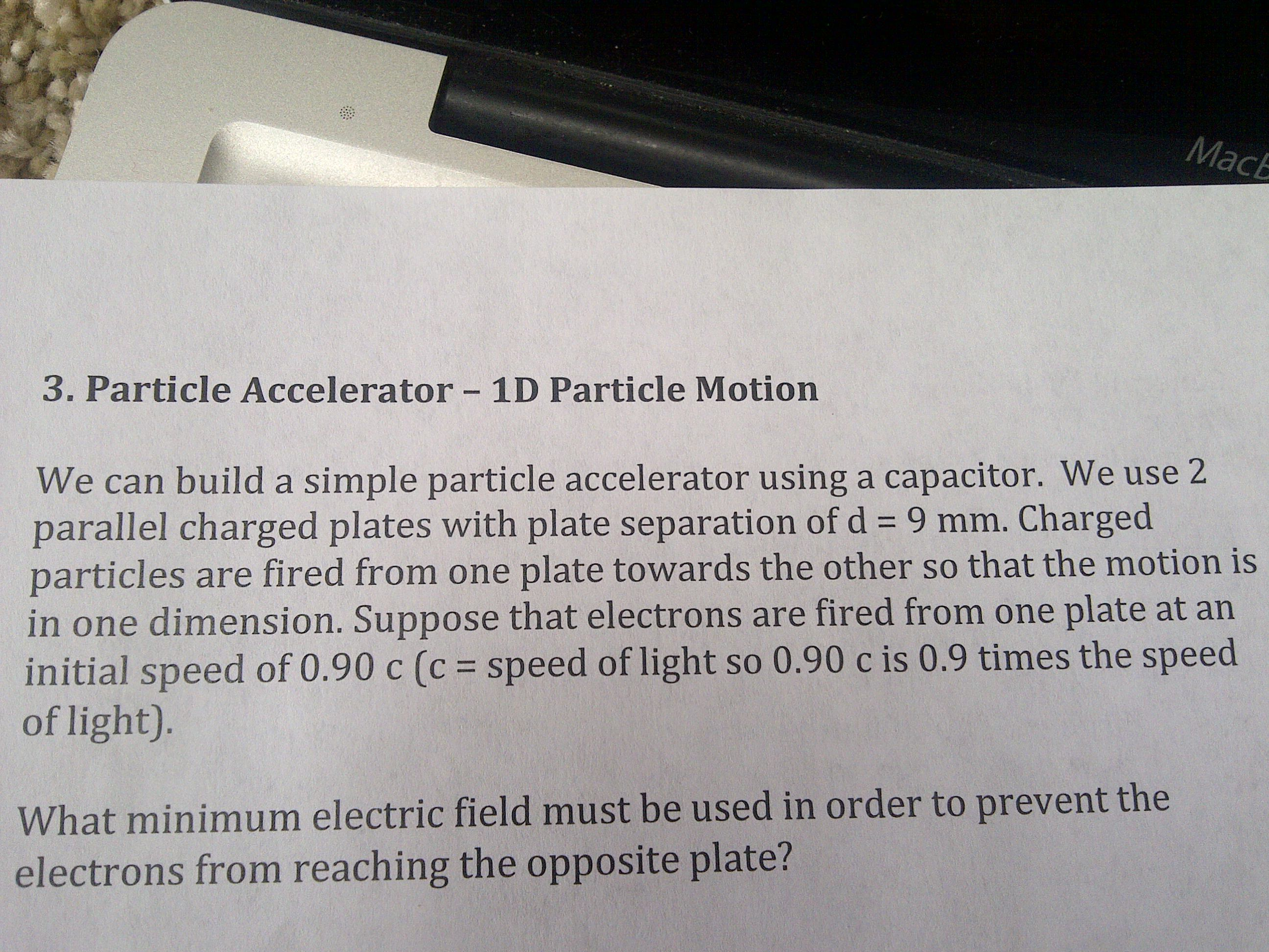 Solved We can build a simple particle accelerator using a | Chegg.com