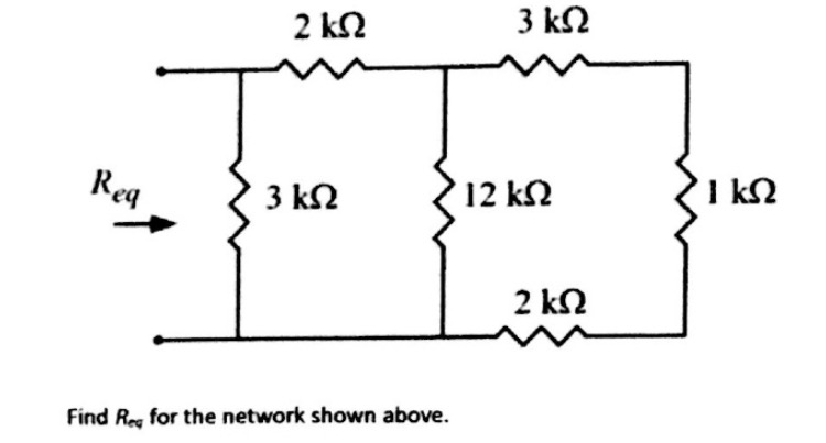 Solved Find R_eq for the network shown above. | Chegg.com