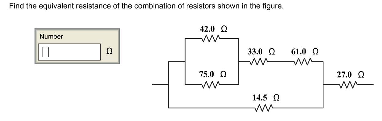 Solved Find the equivalent resistance of the combination of | Chegg.com