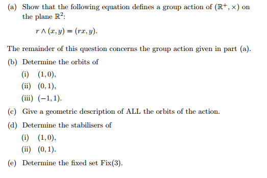 Show that the following equation defines a group | Chegg.com