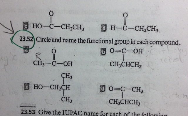 Solved Circle and name the functional group in each | Chegg.com
