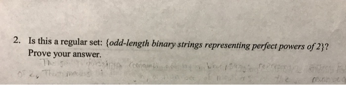 Solved Is this a regular set: {odd-length binary strings | Chegg.com