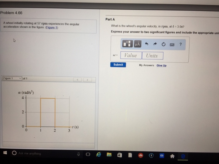 Solved A wheel initially rotating at 57 rpm experiences the | Chegg.com
