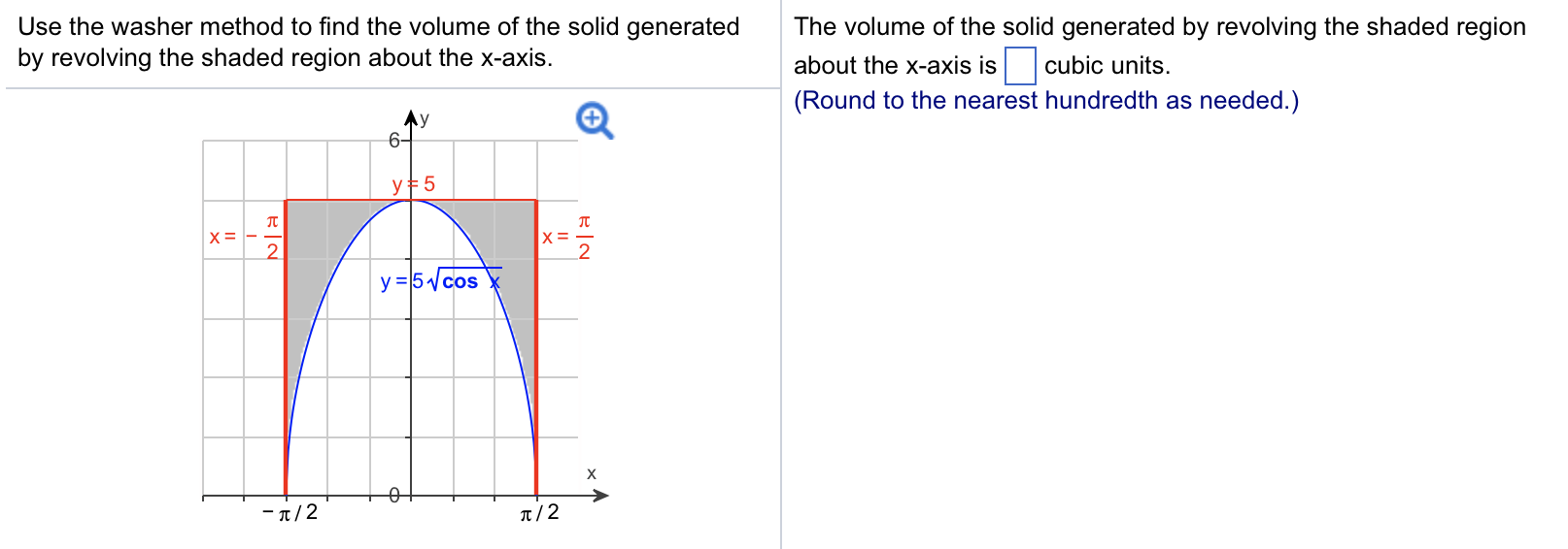 Solved Find the volume of the solid generated by revolving | Chegg.com