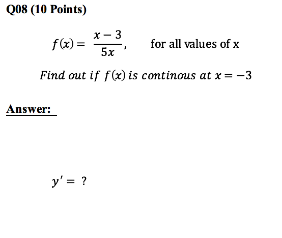 Solved f(x) = x - 3/5x, for all values of x Find out if | Chegg.com