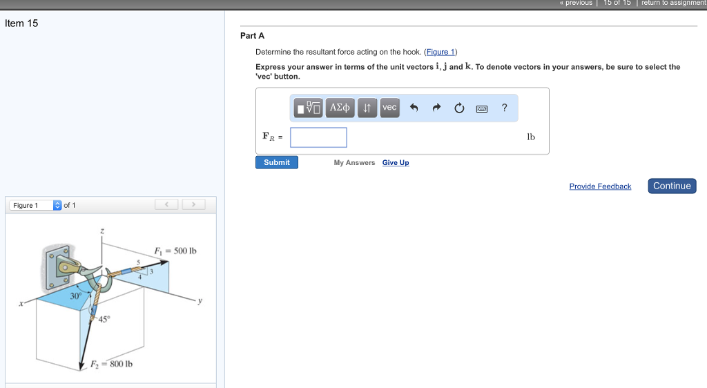 Solved Determine The Resultant Force Acting On The Hook