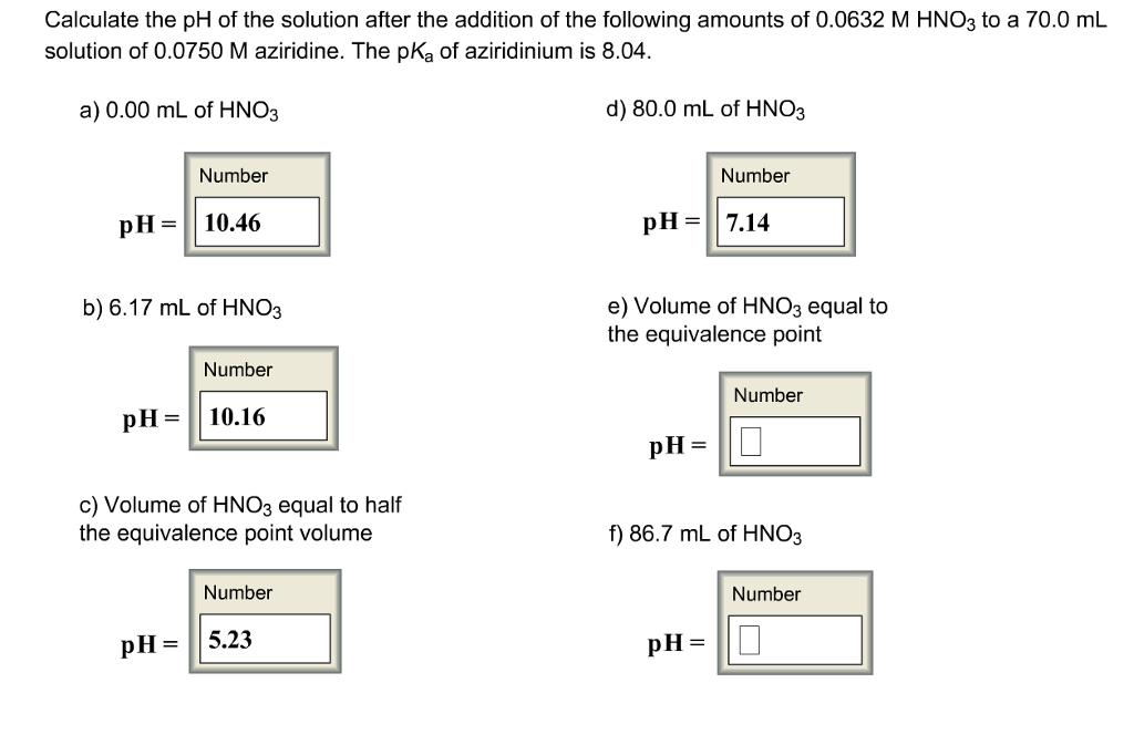 Solved Calculate the pH of the solution after the addition | Chegg.com