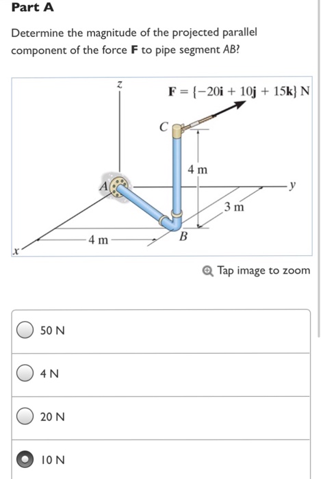 Solved Determine the magnitude of the projected parallel | Chegg.com